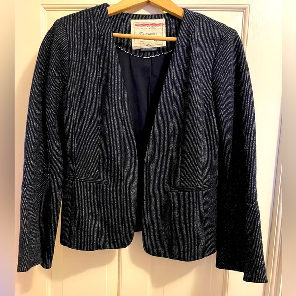 Cartonnier | Jackets & Coats | Cartonnier Bell Sleeve Nobutton Blazer ...
